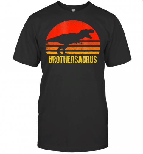 Brothersaurus Shirt Retro Vintage Sunset Dinosaur Gift - Bestmreby Shop